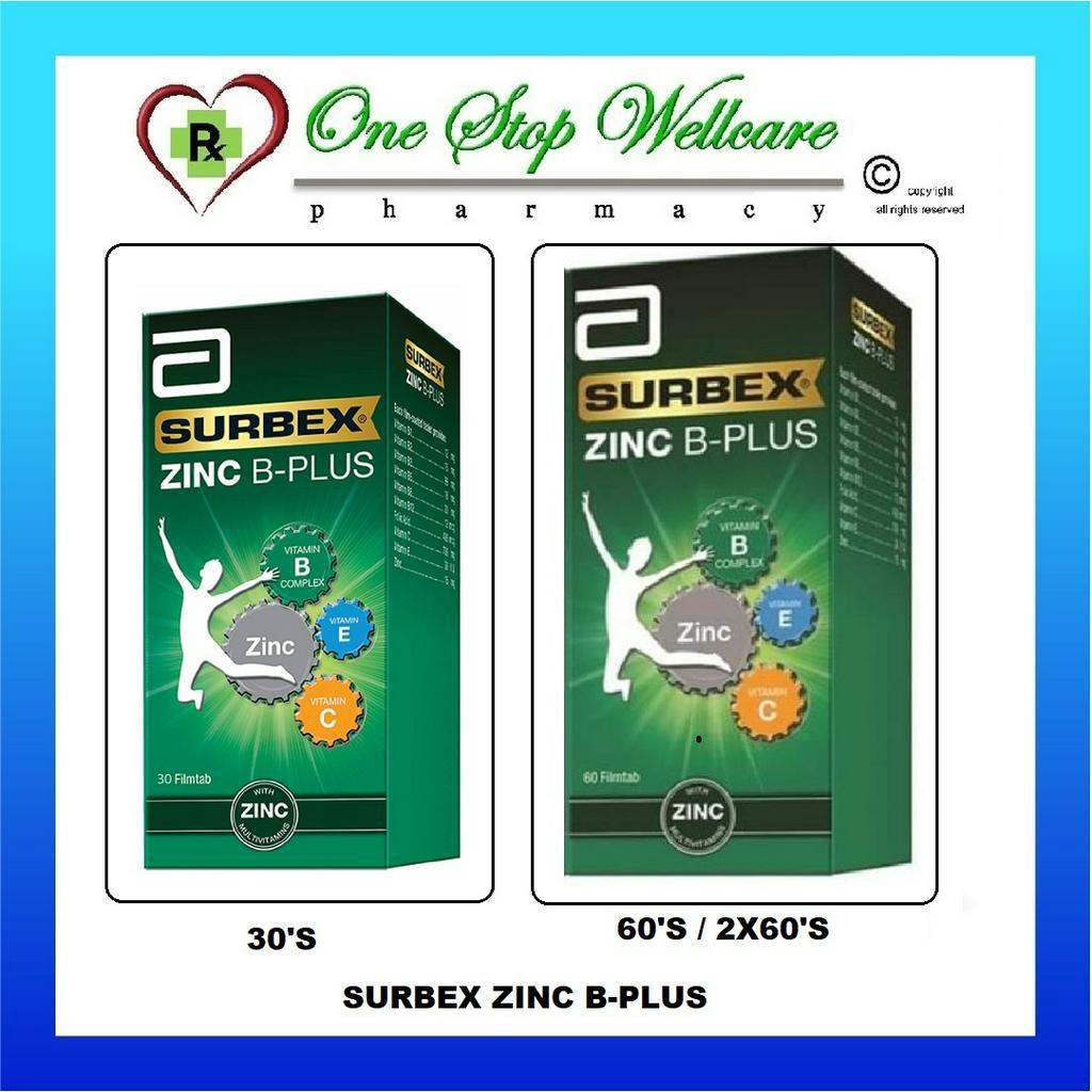 SURBEX ZINC B-PLUS 30'S / 60'S / 2X60'S | Shopee Malaysia