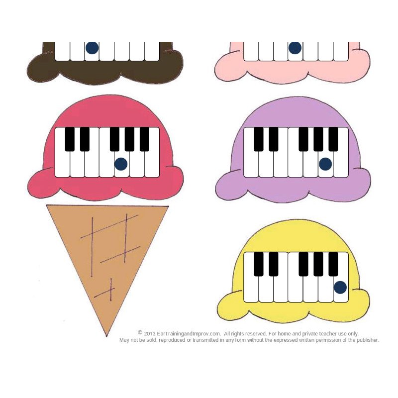 Printable PIANO KEYS ICE CREAM CONE Game for Beginners | Shopee Malaysia