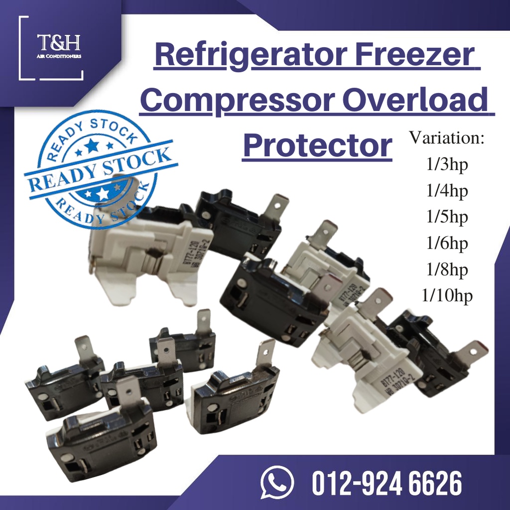 Refriferator Freezer Comressor PTC Overload Protector - 1/3HP, 1/4HP, 1 ...