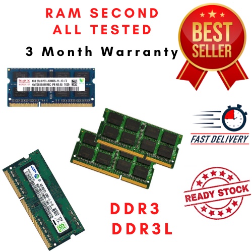 RAM 4GB/2GB DDR3/DDR3LNotebook Laptop Memory (Refurbished) 12800S ...