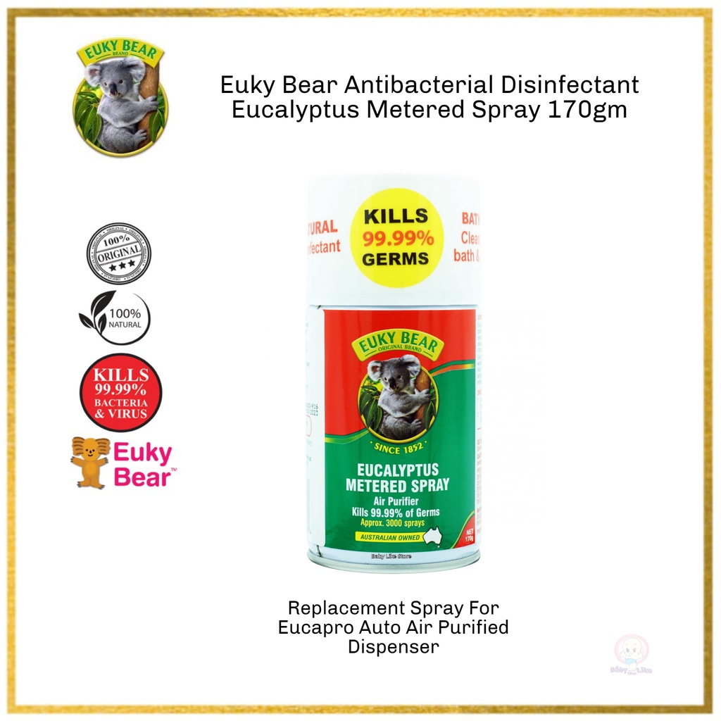 Euky Bear Antibacterial Disinfectant Eucalyptus Metered Spray 170gm ...