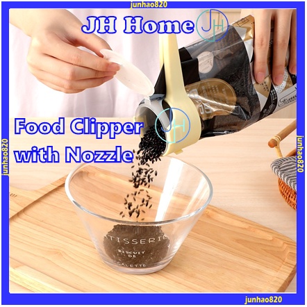 Food Plastic Clipper with nozzle Mouth Kitchen Mini Sealer Storage Bag ...