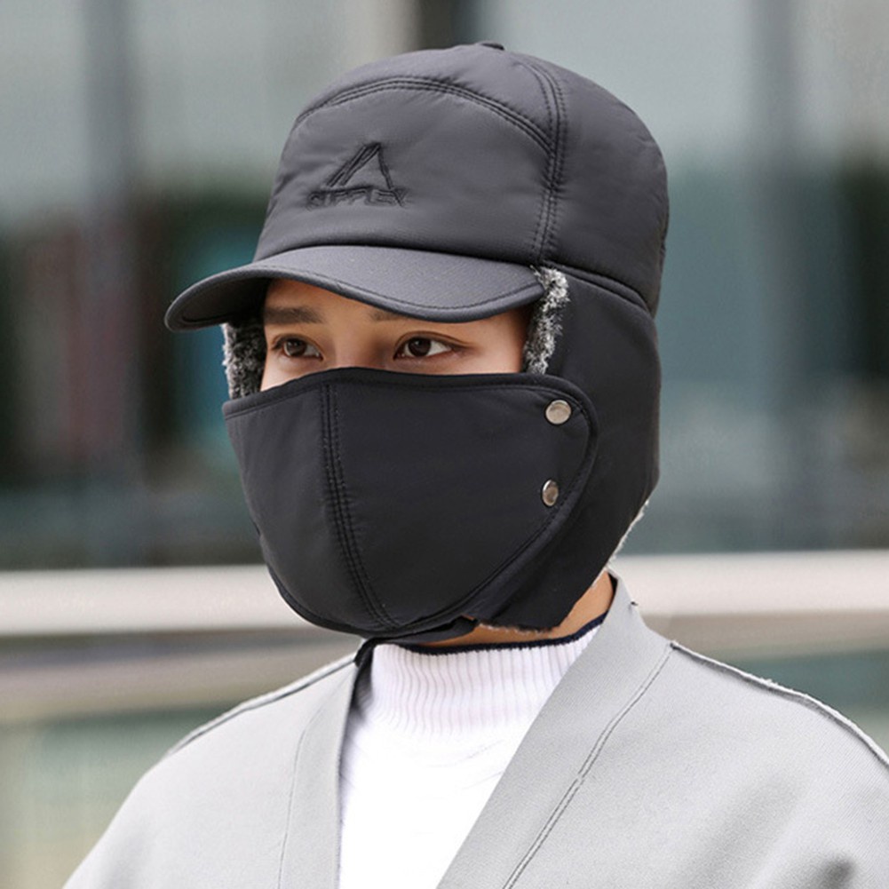 Winter Men Windproof Hat Warm Full Face Detachable Mask Outdoor ...
