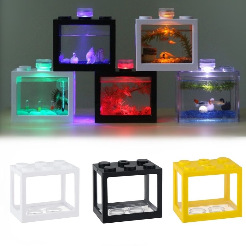 Mini Betta Box Stackable Fish Tank Reptile Pet Seawe Landscape Box ...
