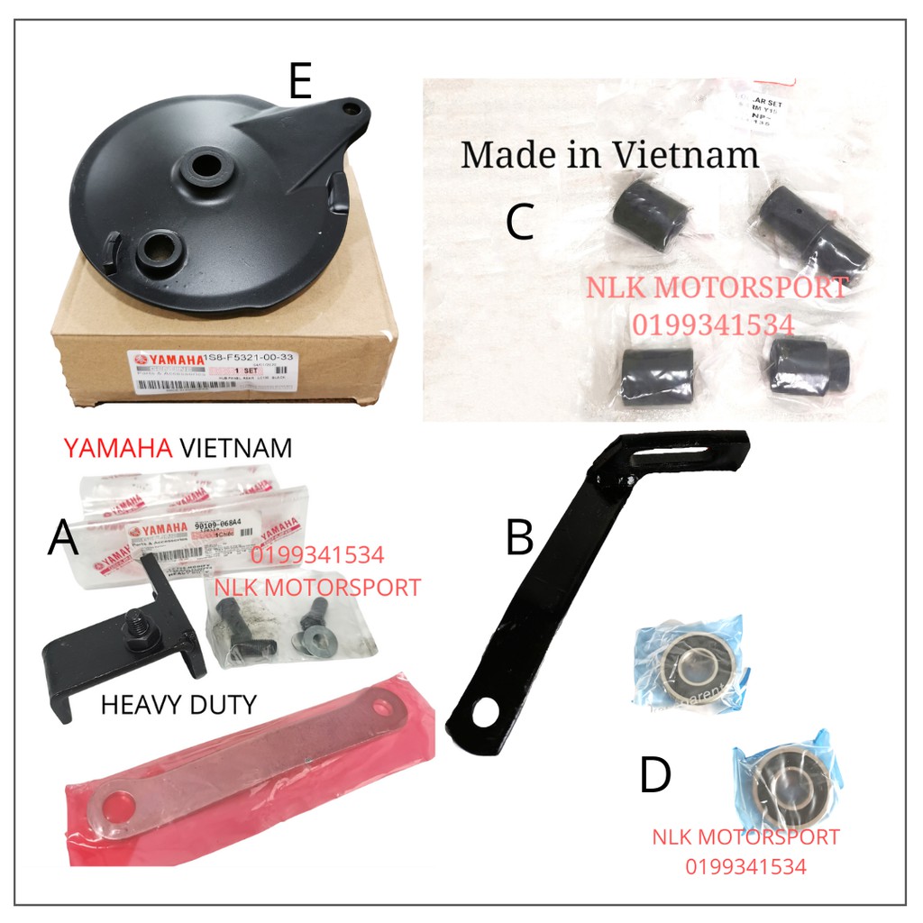 MODIFY SWING ARM Y15zr ke Motor LC135 REAR ARM STOPPER /BRACKET/Collar ...