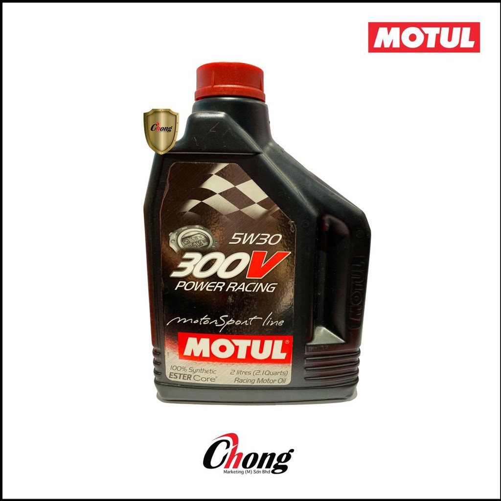 MOTUL 300V Power Racing (2Litre) 5W30 Fully Synthetic Engine Oil | Shopee Malaysia