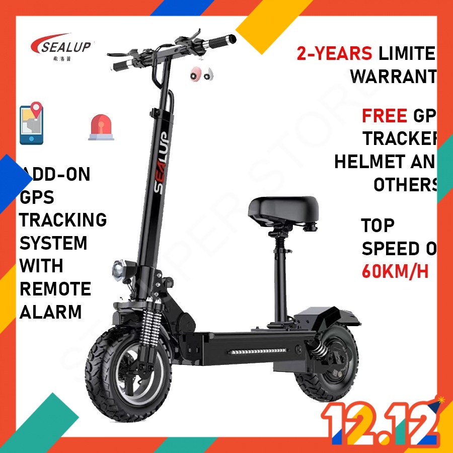 [2 Years Warranty] SEALUP XLP-Q7 Off-Road Foldable Electric Scooter ...