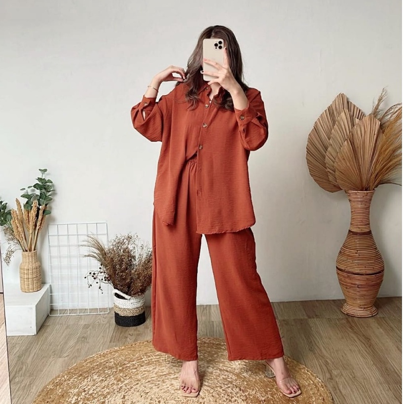 KEMEJA (MGA) One SET SAREETA FULL KANCING DAILY Shirt SET Tiedye ...