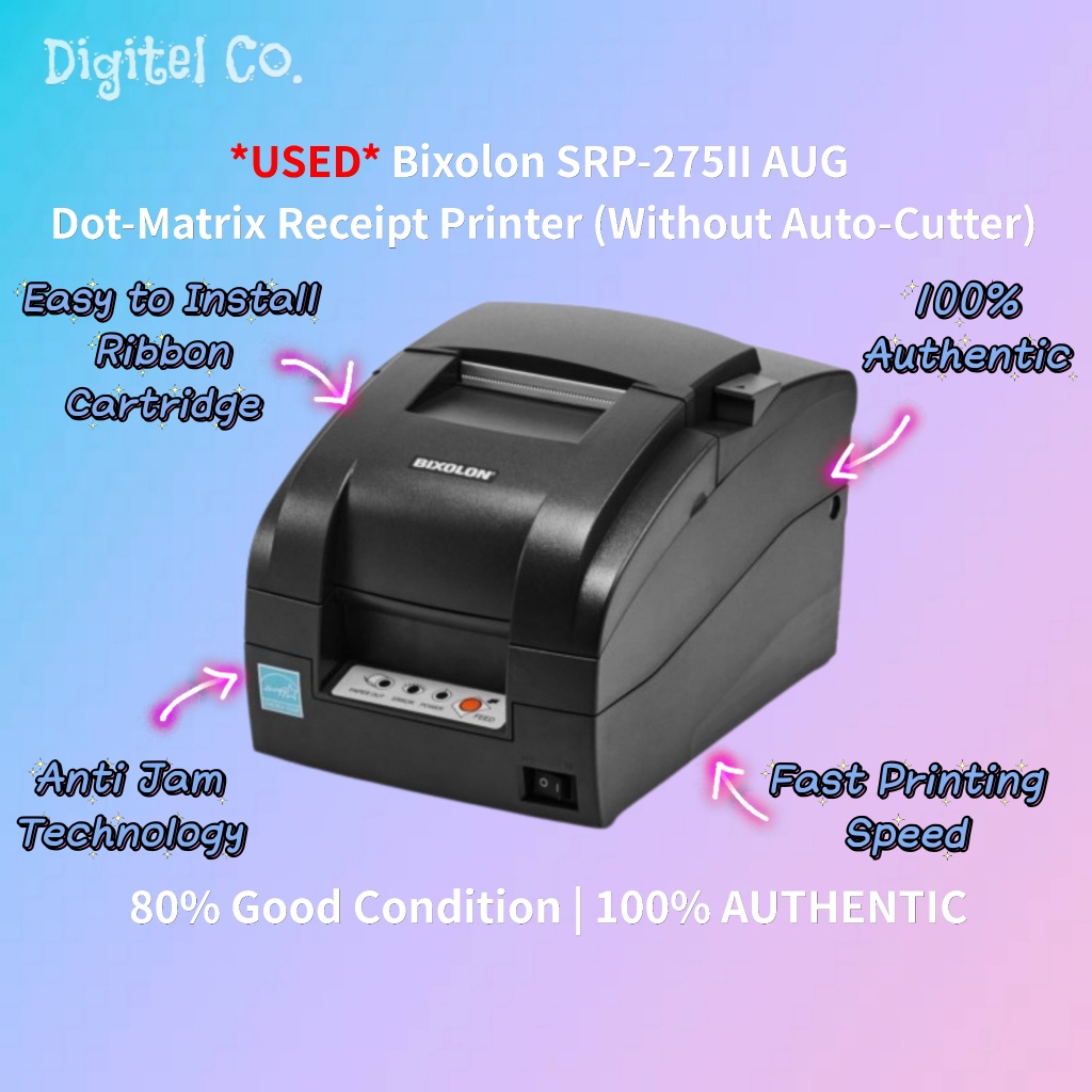 USED Bixolon Receipt Printer SRP-275II AUG (Dot-Matrix) Printer USB(Without Auto-Cutter) 80% ...