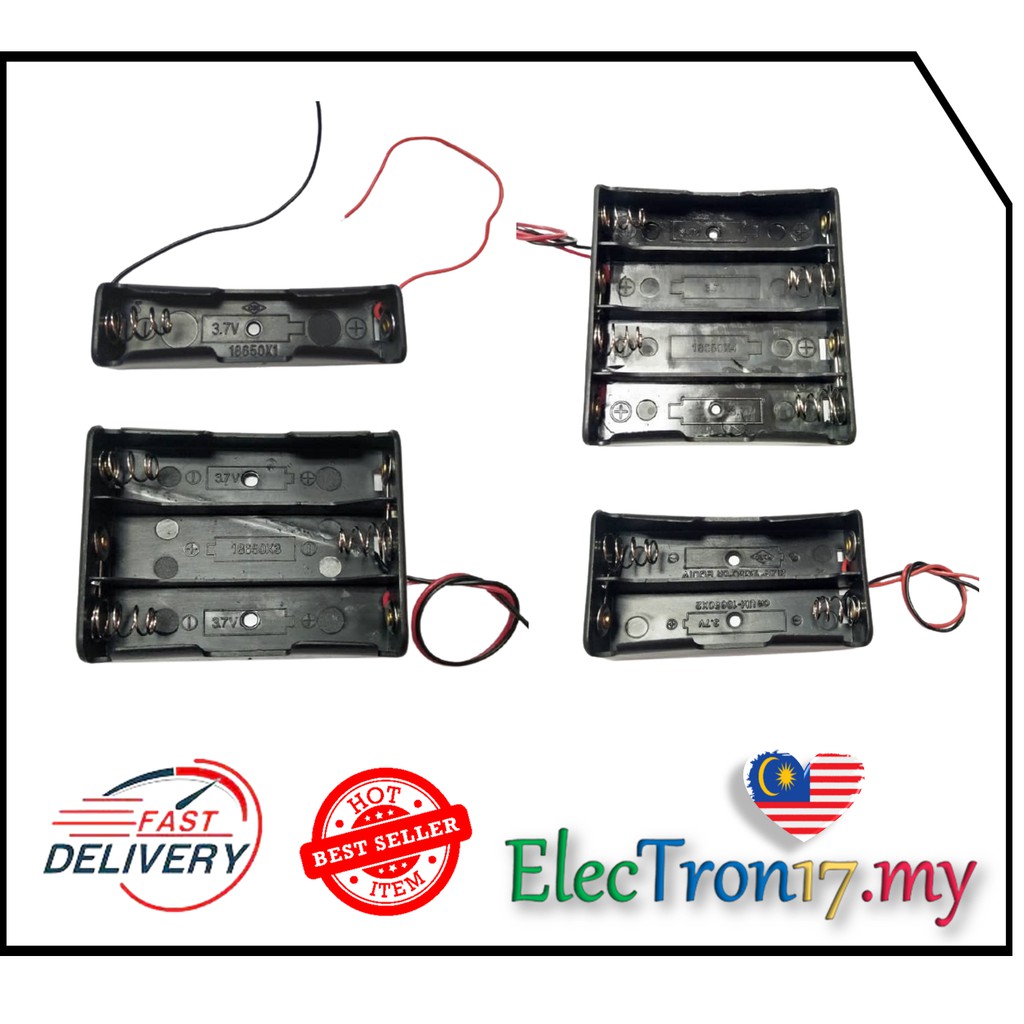 18650 3.7V Battery Holder 1way/2way/3way/4way | Shopee Malaysia