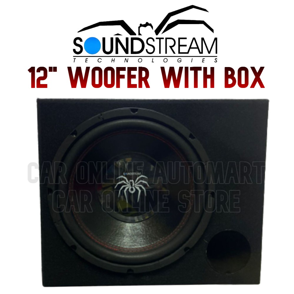 SOUNDSTREAM 12" SUBWOOFER WITH BOX SINGLE VOICE COIL TRP.122SW/ DOUBLE ...