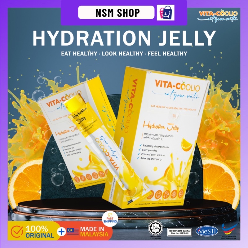 VITA-COOLIO Hydration Jelly / Vitamin C / 62.5ml x 16 tubes (Halal ...