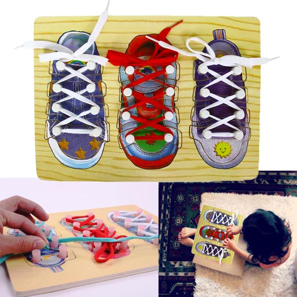 DIY Shoe Lace Tying Board Training Kit - Learn to Tie Your Shoe Laces ...