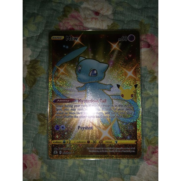 Pokemon TCG 25th Anniversary Celebration - Gold Shiny Mew | Shopee Malaysia