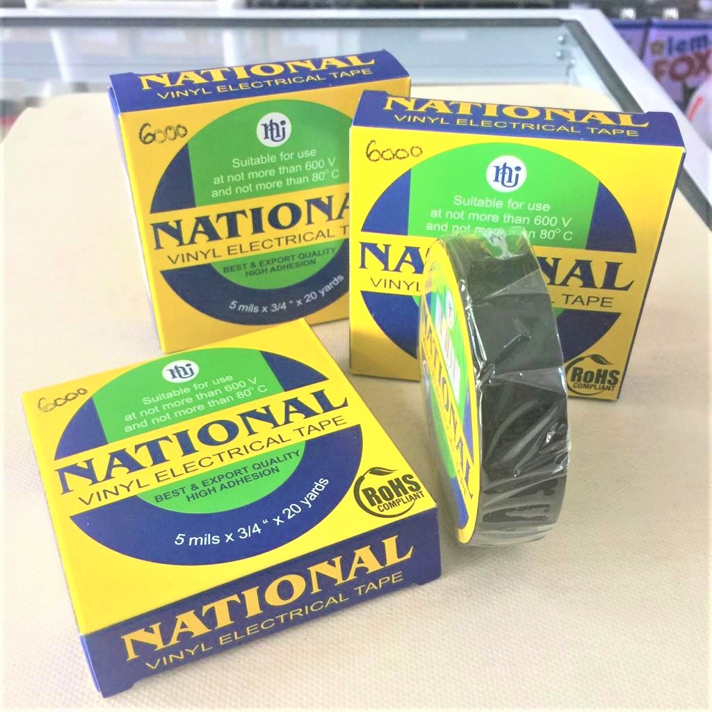 NATIONAL BLACK VINYL PVC ELECTRICAL ISOLATION / 20 YARD ELECTRICAL ...