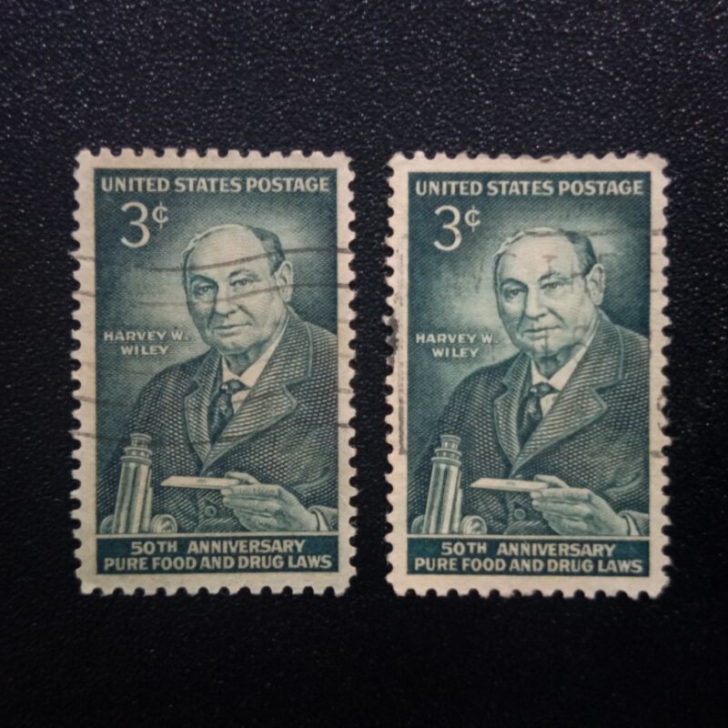 1956 Stamp USA-Complete Used Stamp-3c 50th Anniversary Pure Food and ...