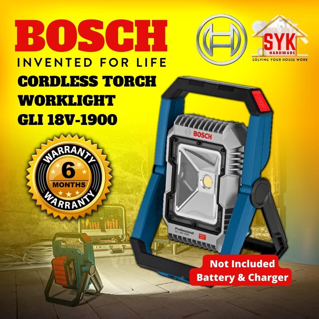 SYK Bosch GLI 18V-1900 GLI18V-1900 Professional Solo Cordlesss LED ...