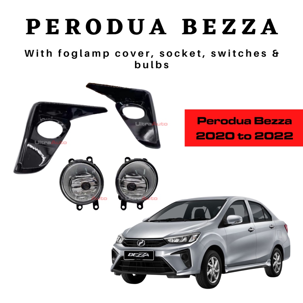 FREE BULB Perodua Bezza Fog lamp Foglight Spotlight Set 2020-2022 ...