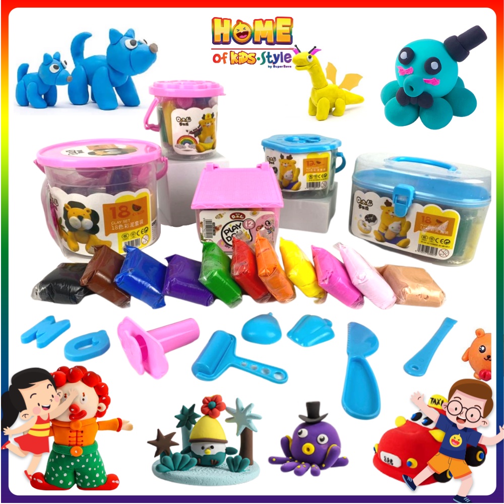 Soft Clay Set Ultra Light Air Dry Clay Non-Toxic Kids Creativity ...