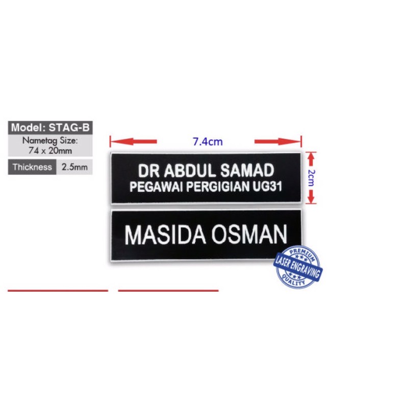 Name Tag Murah(Goverment Size) | Shopee Malaysia