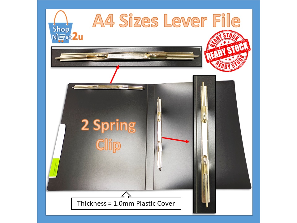 A4 Plastic file lever spring file | PP Lever File | PP file | Spring ...
