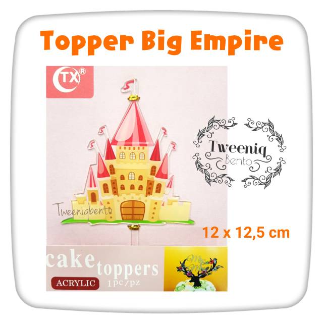 Topper big empire castle pudding tart cake decoration prick | Shopee ...
