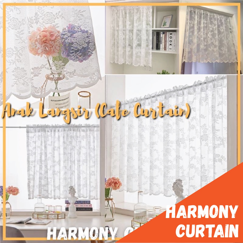HOT🔥Free Shipping🔥Kening Anak Langsir Dapur Kitchen White Lace Putih ...