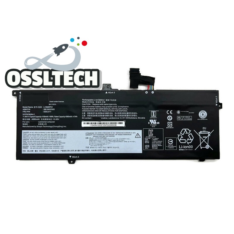LENOVO THINKPAD X13 GEN 1 20T3S5LW00 X290 X390 X395 L18C6PD1 L18L6PD1 ...