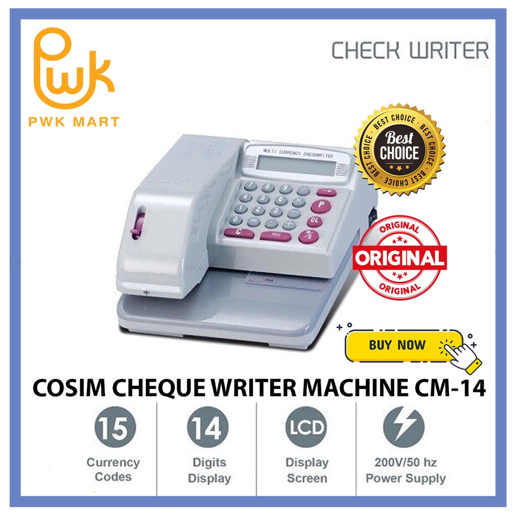 COSIM CHEQUE WRITER MACHINE CM-14 | Shopee Malaysia