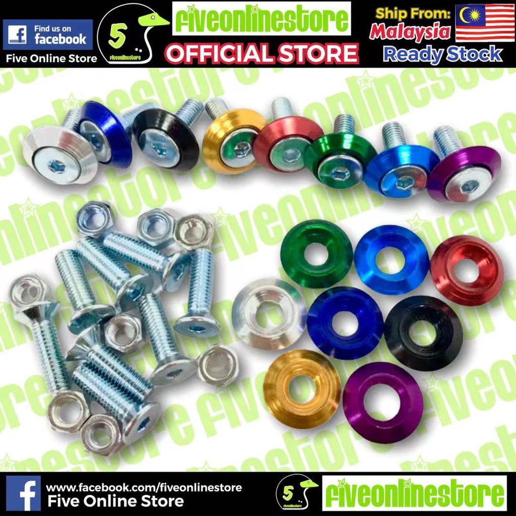 M5 x 8MM / M6 x 10MM 1PC Universal Screw Body Cover Set Screw Alloy ...