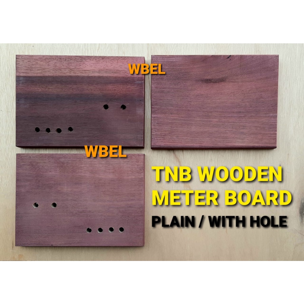 TNB METER WOODEN BOARD 9" X 12" SINGLE PHASE (PLAIN / WITH HOLE ...