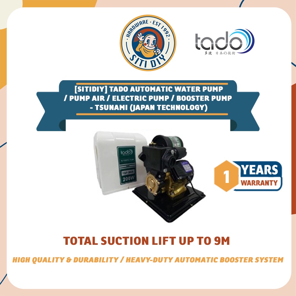 [SitiDIY] TADO Automatic Water Pump/ Pump Air / Electric Pump / Booster ...