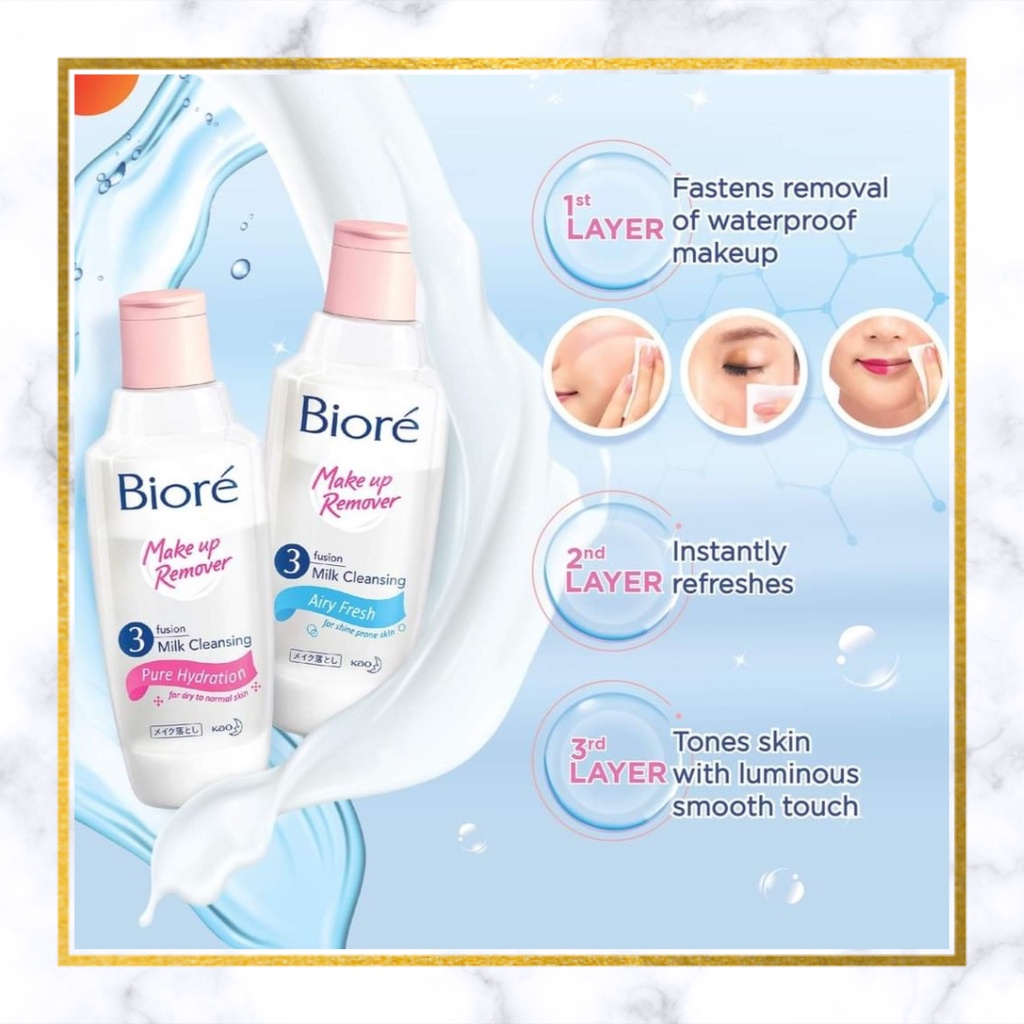 Biore Makeup Remover 3 Fushion Milk Cleansing 300ml | Shopee Malaysia
