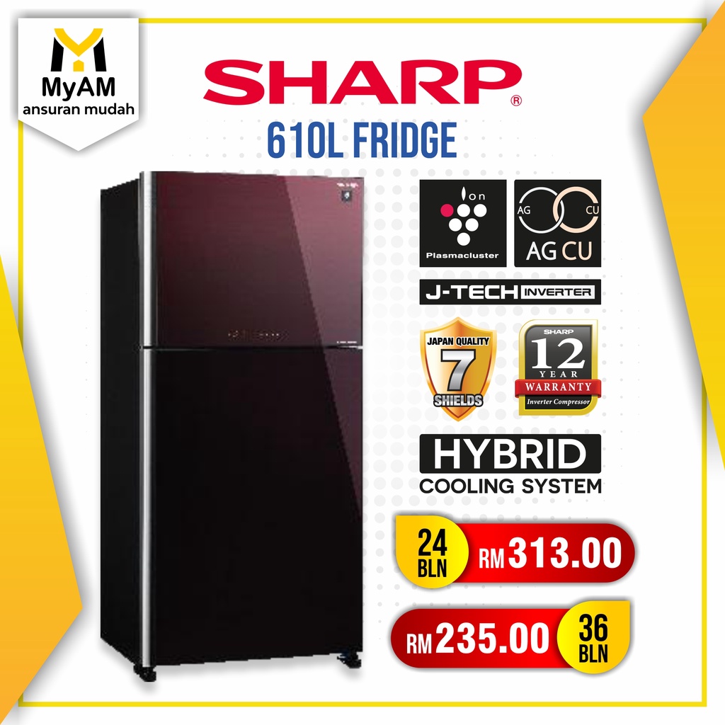 [Peti Sejuk] Ansuran Mudah Sharp 610 Litre Top Freezer Fridge | Shopee Malaysia