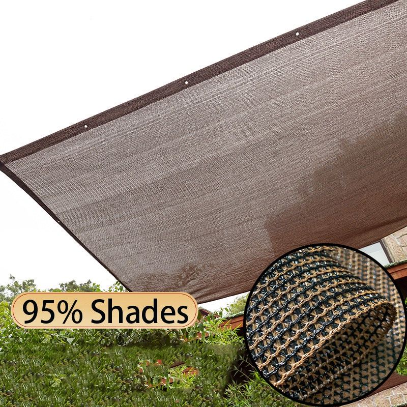 140gsm 2m/3m/4m Brown Privacy Net Shade Net Anti UV Shade Fence Sun ...