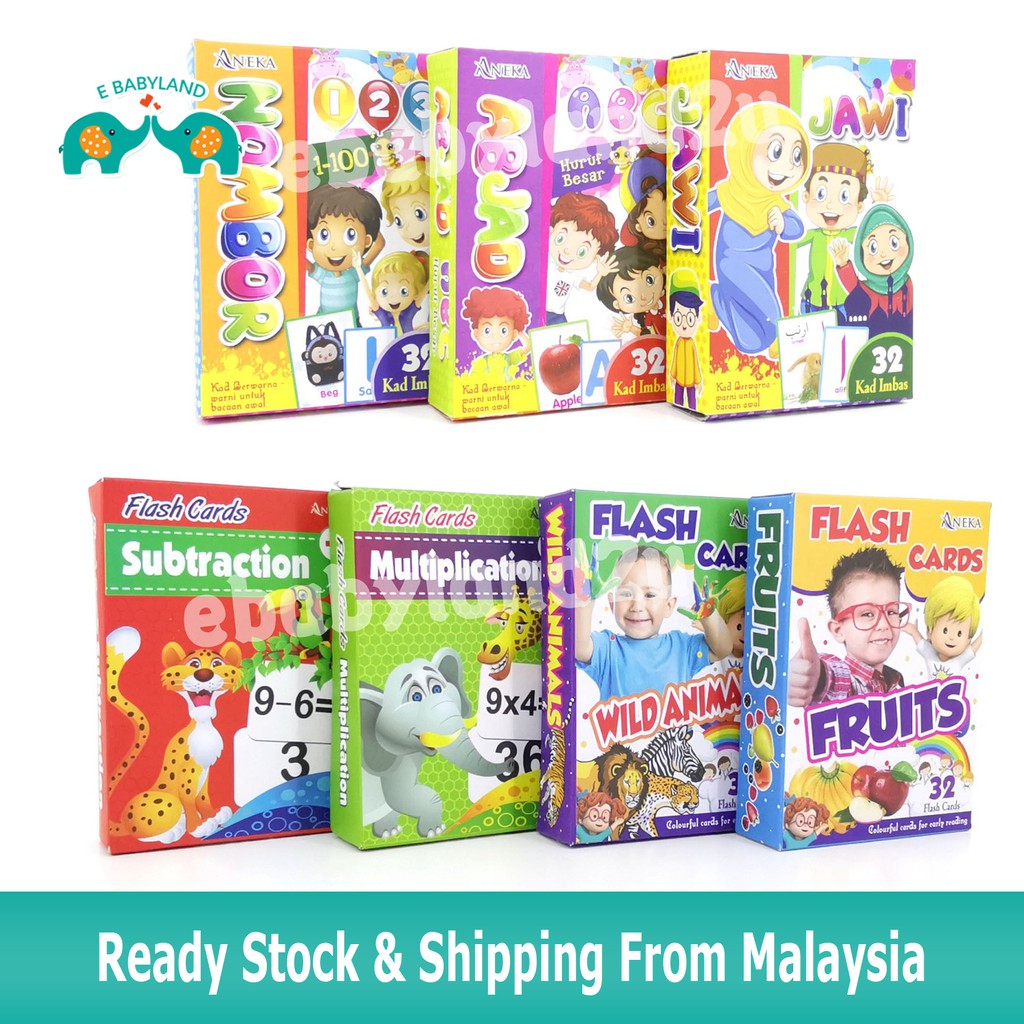 MINI Flash Card JAWI Kad Imbas Budak Jawi Flash Cards Educational Pre ...