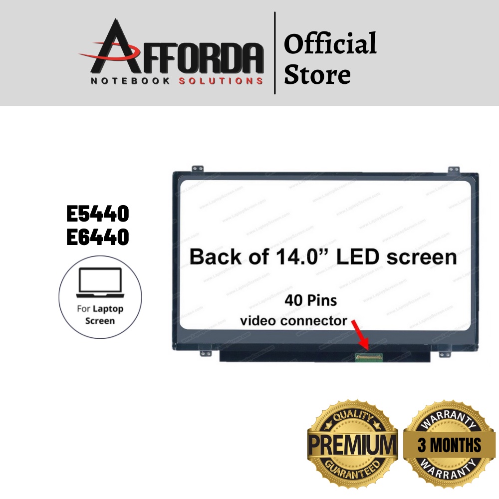 Dell E5440 E6440 3460 5460 5470 14.0 40PINS Laptop LCD LED Screen ...