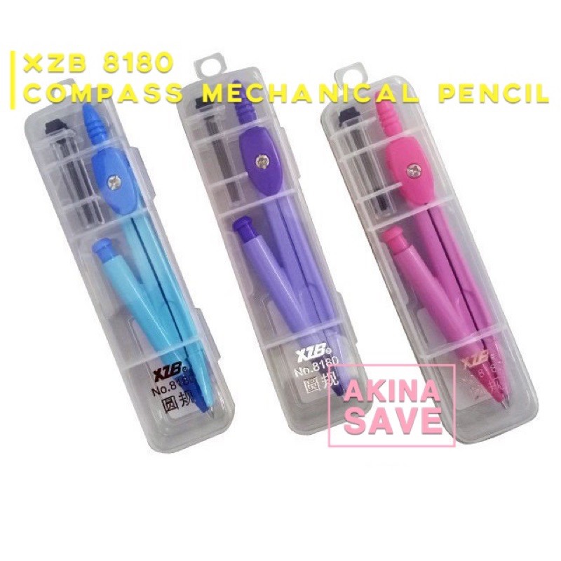 AKINA SAVE XZB 8180 Student Compass Mechanical Pencil / Kompas Belajar ...