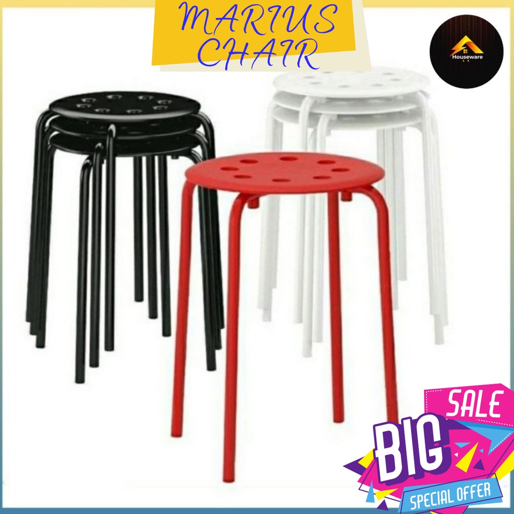 MARIUS STOOL DINING CHAIR/STOOL STACK CHAIR💥🆁🅴🅰🅳🆈 🆂🆃🅾🅲🅺💥 KERUSI IKEA ...
