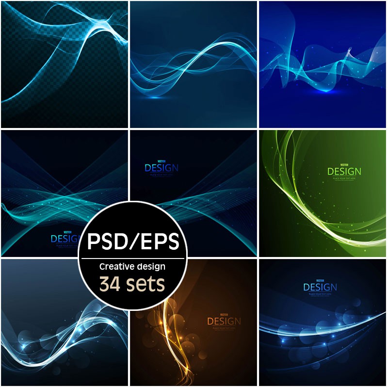 Background Design Template Bundle Pack / Galaxy / Starry / Night Sky ...