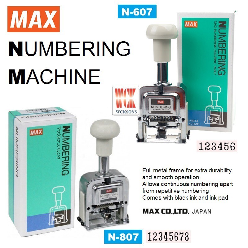 MAX NUMBERING MACHINE ( AVAILABLE IN 6 / 8 DIGIT ) | Shopee Malaysia