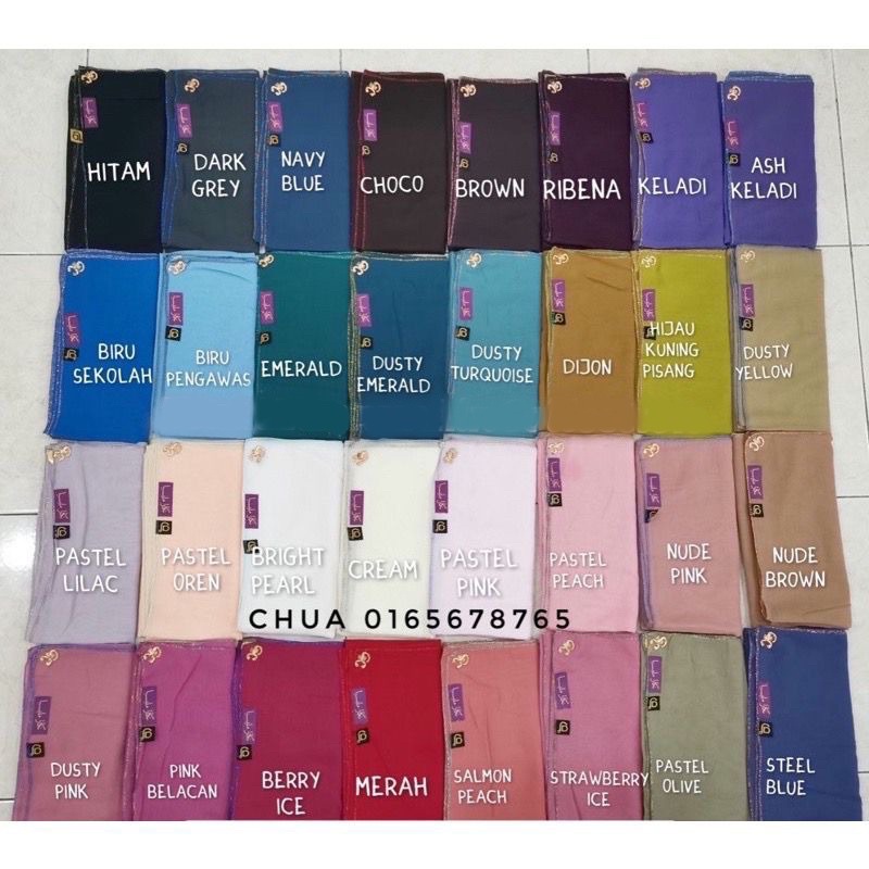 AIDIJUMA | Tudung Bawal Basic Aidijuma | Bawal Plain Bidang 46 Cotton ...
