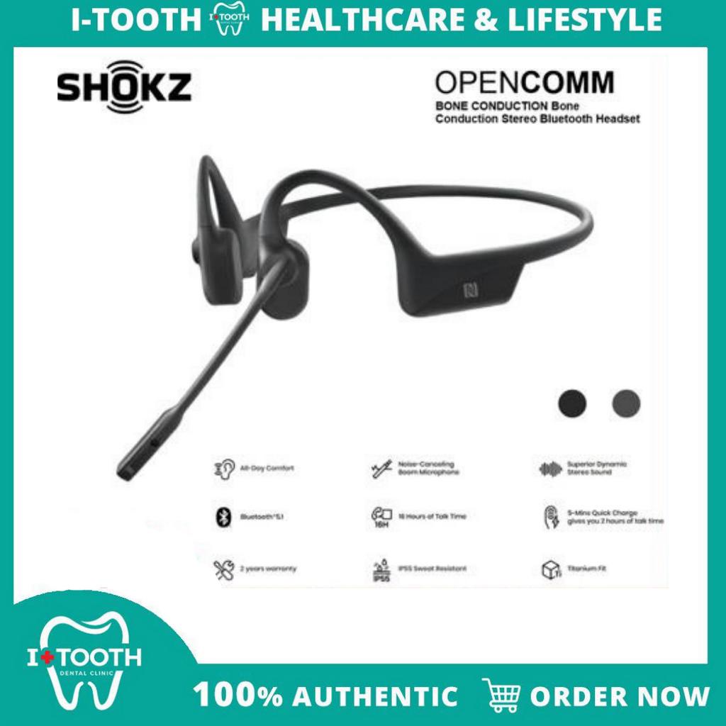 Shokz Opencomm Bone Conduction Stereo Bluetooth Headset | Shopee Malaysia
