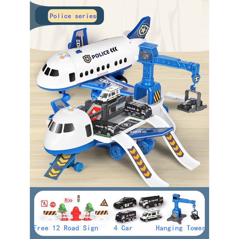 ALXK Police Airplane Toddler Musical Toy Aeroplane Fire Fighter Flight ...