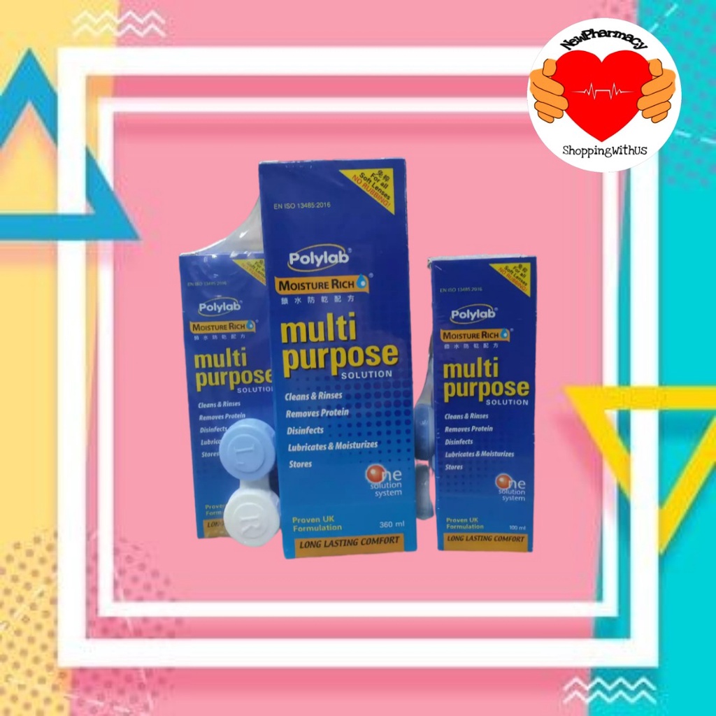 Polylab Multi-purpose Solution 100ml / 360ml + 100ml (Exp-09/2028 ...