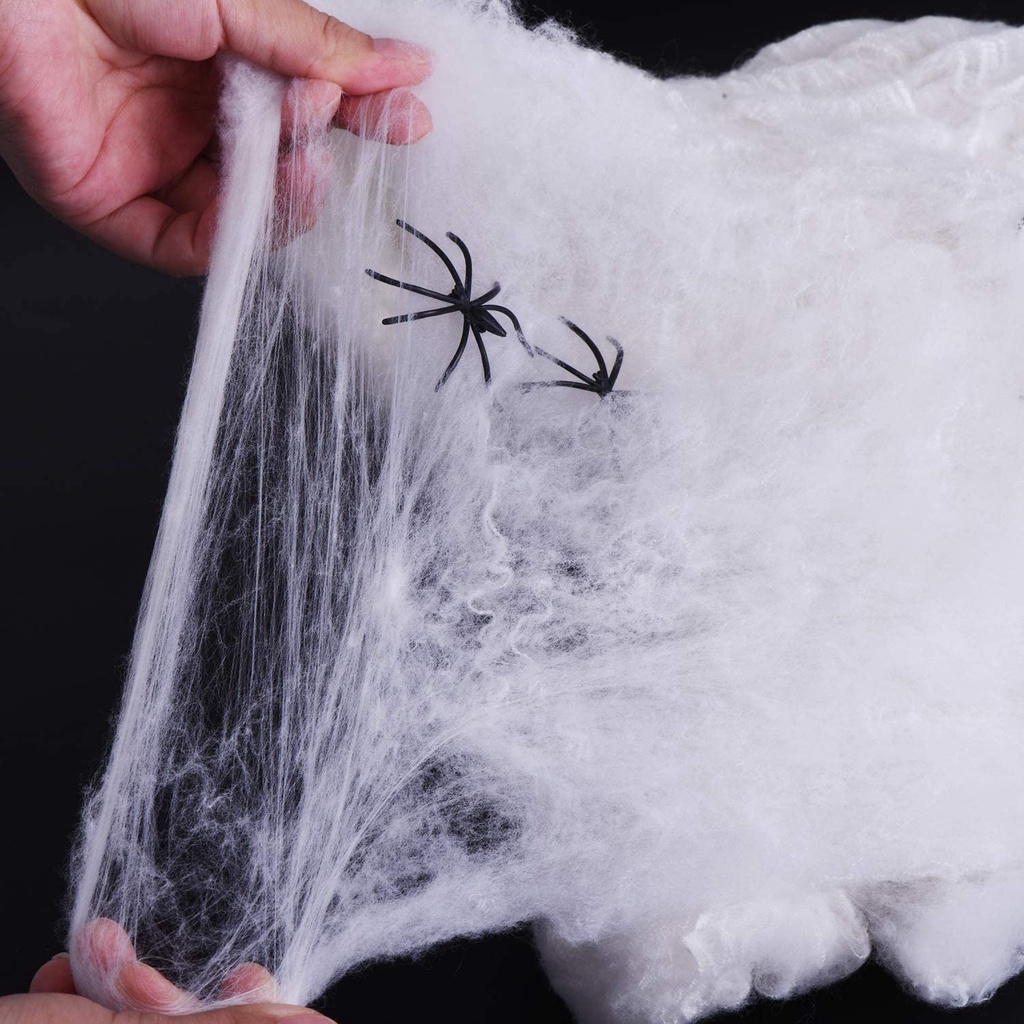 20g/40g Luminous Cotton Artificial Spider Web Halloween Decoration ...