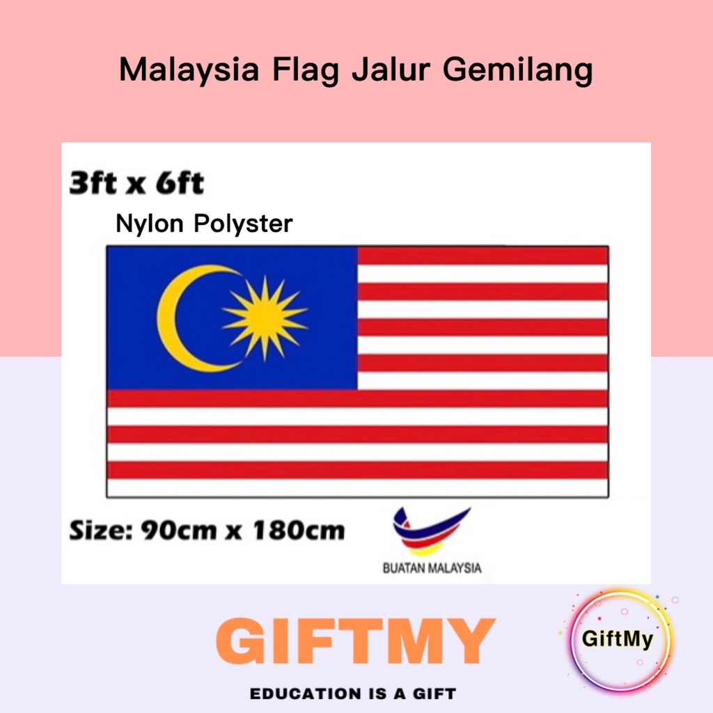 Malaysia Flag Jalur Gemilang — Bendera Malaysia 3ft x 6ft | Shopee Malaysia