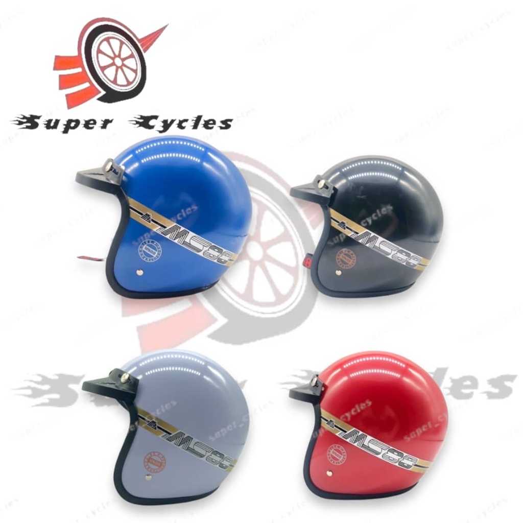 MOTORCYCLIST HELMET MS88 TALI MERAH STANDARD SIZE (L/60CM) | Shopee ...