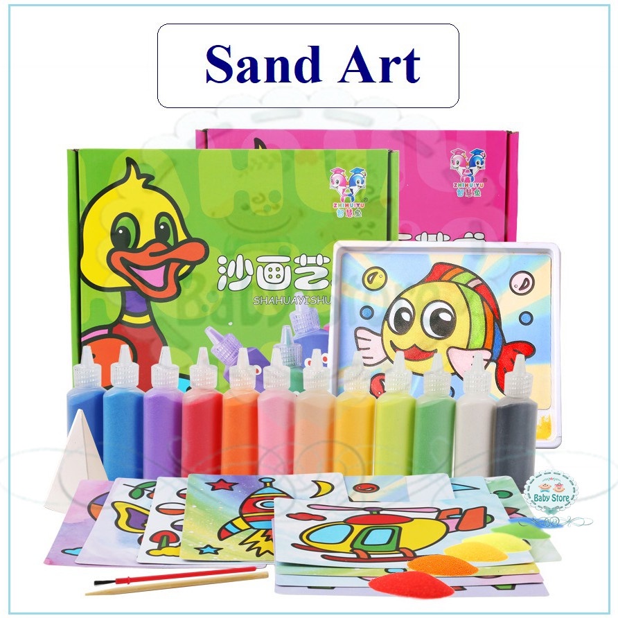 Children's Sand Art Colorful Painting Drawing DIY Set Drawing Board ...