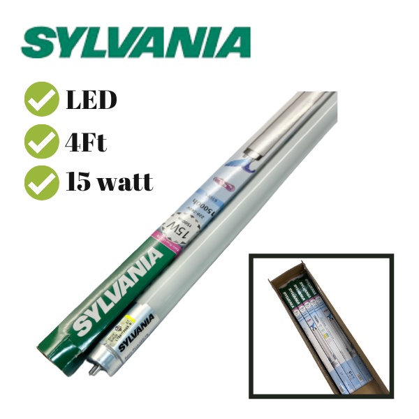 [25pcs] SYLVANIA T8 LED 4 Feet Tube 15Watt 6500K Daylight with SIRIM ...